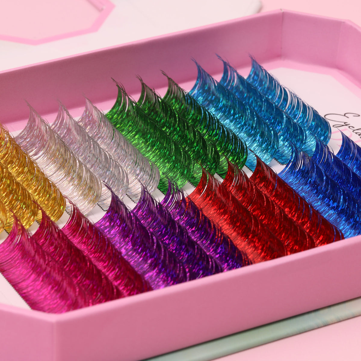 Tinsel Coloured Lashes | Mix 8 Colours